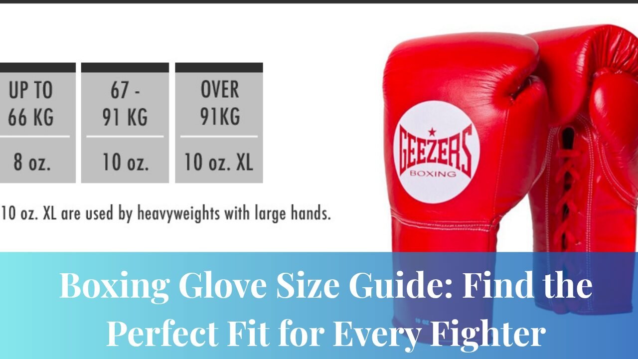Boxing Glove Size Guide: Choose the Right Fit for Every Fighter