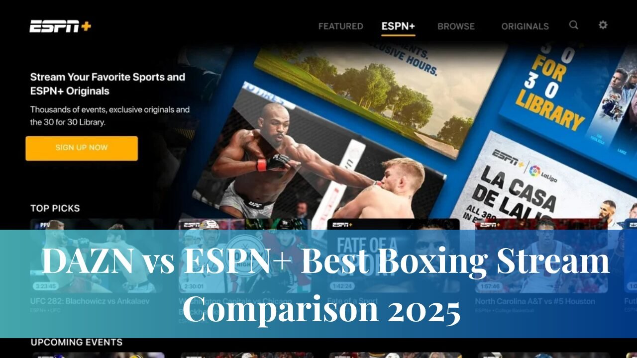 DAZN vs ESPN+ Boxing Stream Comparison 2025